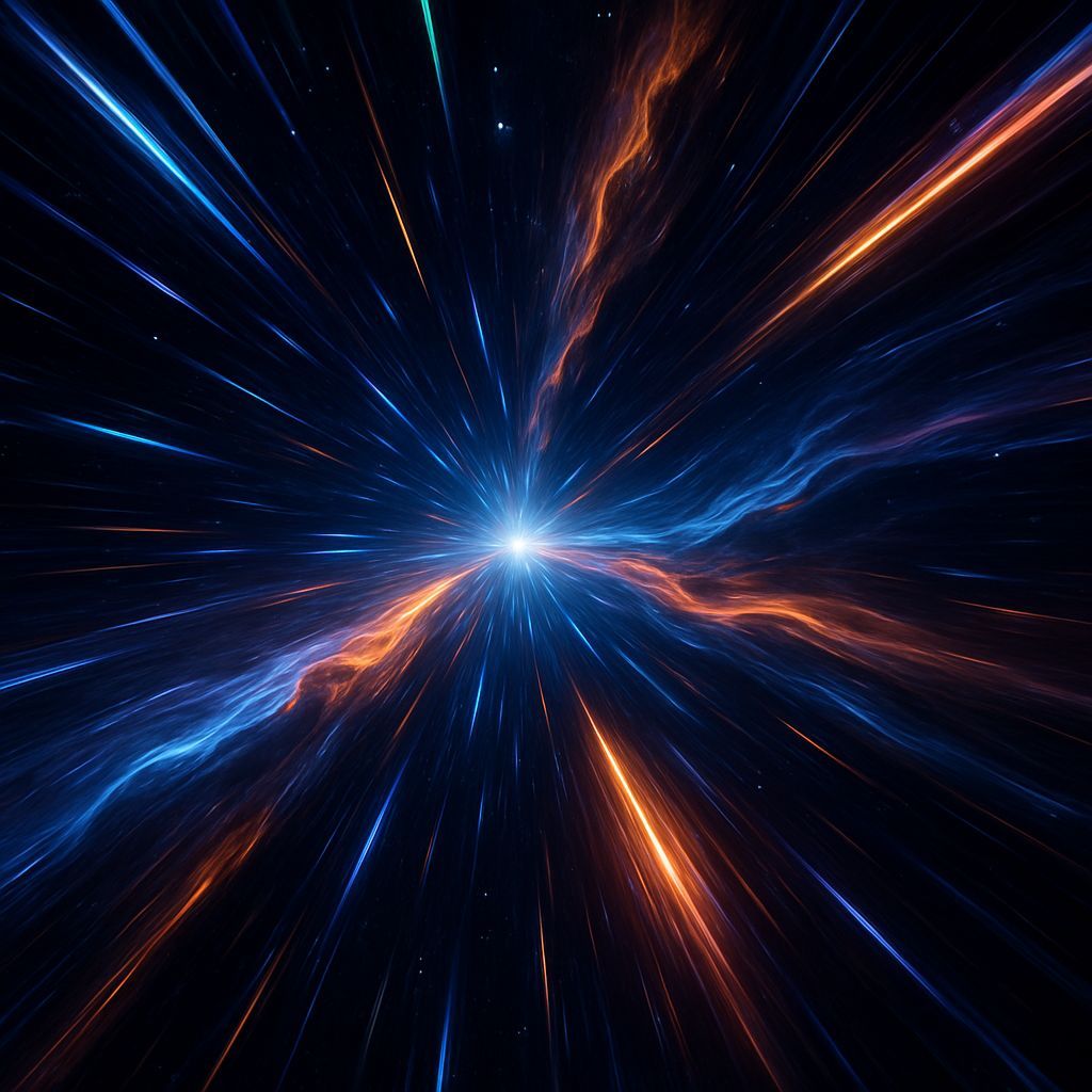 Galactic Hyperdrive in Cosmic Vortex - AI Art