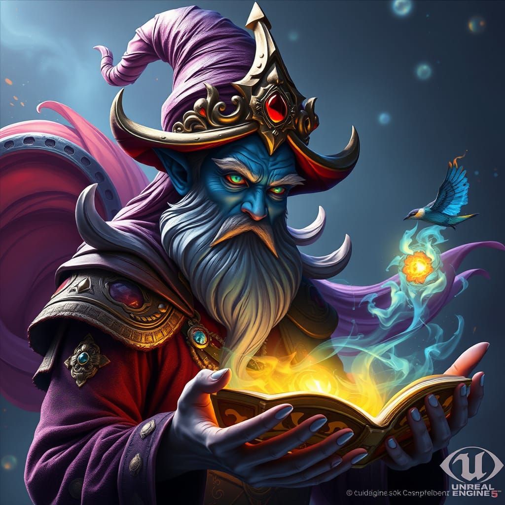 DND character. fortune teller. Genie. Sorcerer or warlock