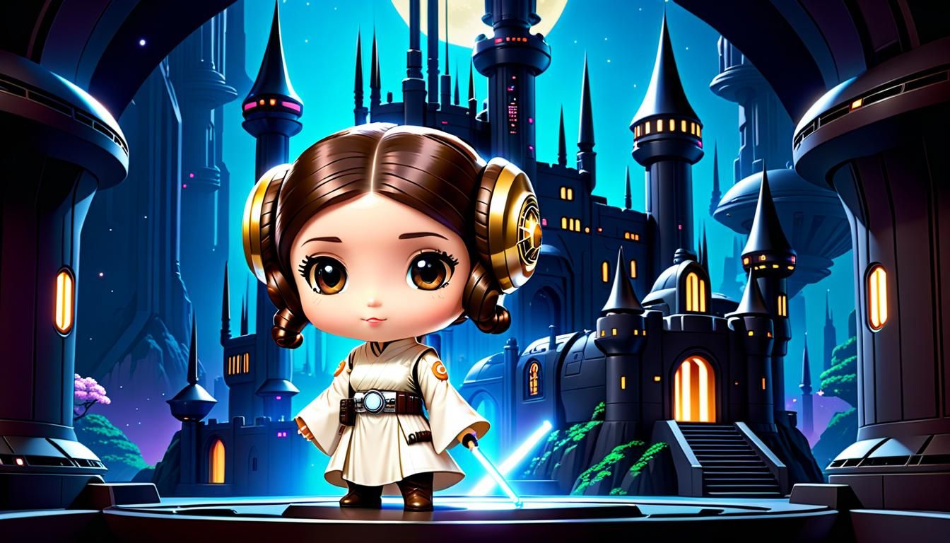 Chibi Princess Leia - AI Generated Artwork - NightCafe Creator