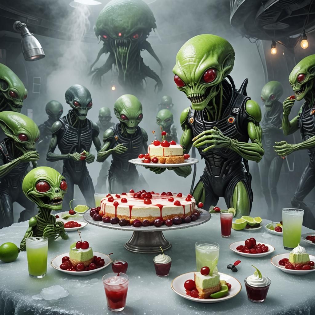 The Alien Banquet - AI Generated Artwork - NightCafe Creator