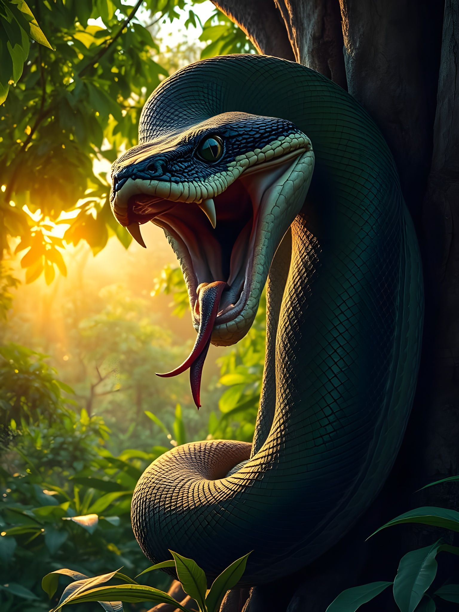 A gigantic photo, extremely photogenic, vivid colors, striking ...