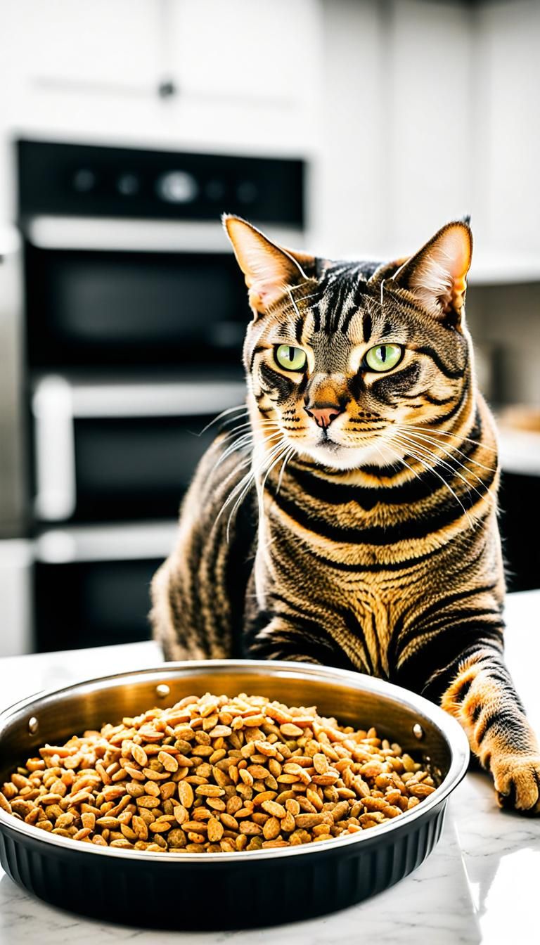 Cooked Chicken on the counter or Cat Food next to it, which will Tabby ...