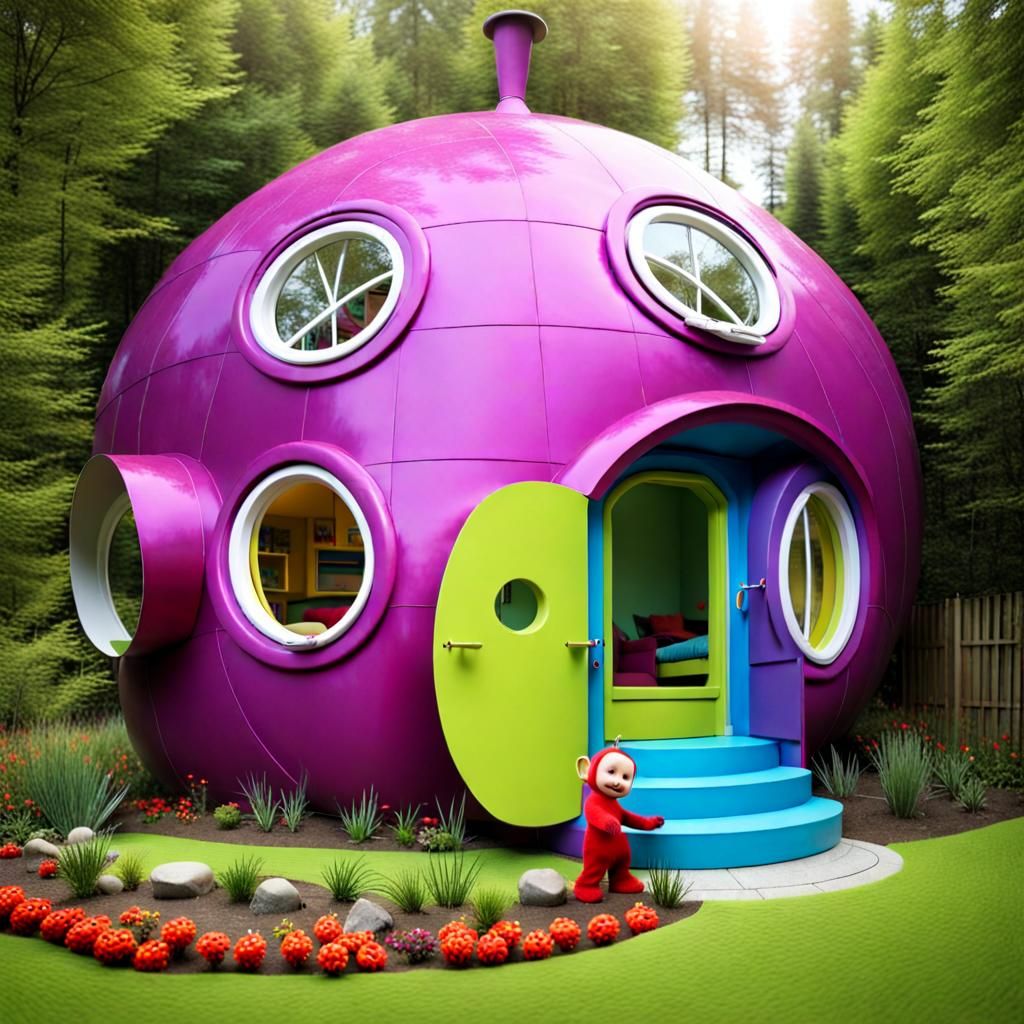 House made of recycled teletubbies - AI Generated Artwork - NightCafe ...