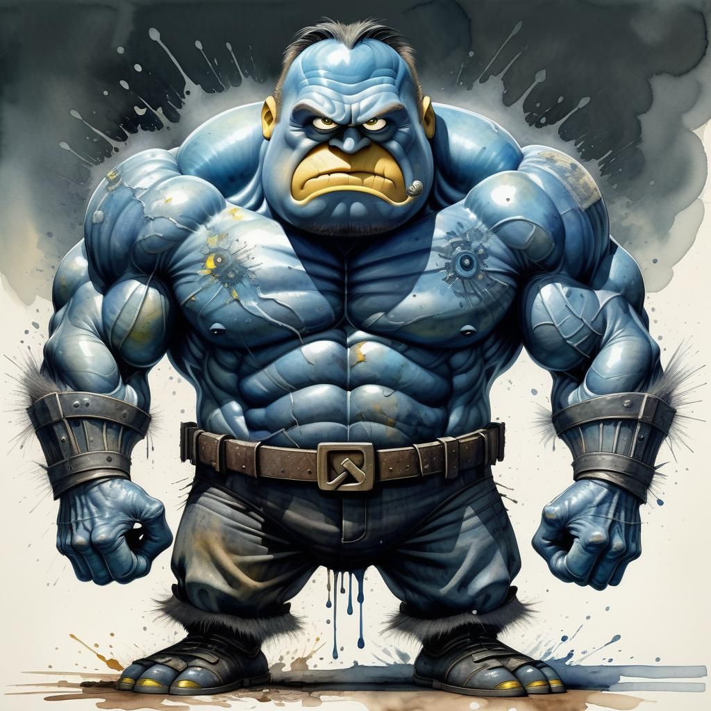 Muscular Minion - AI Generated Artwork - NightCafe Creator