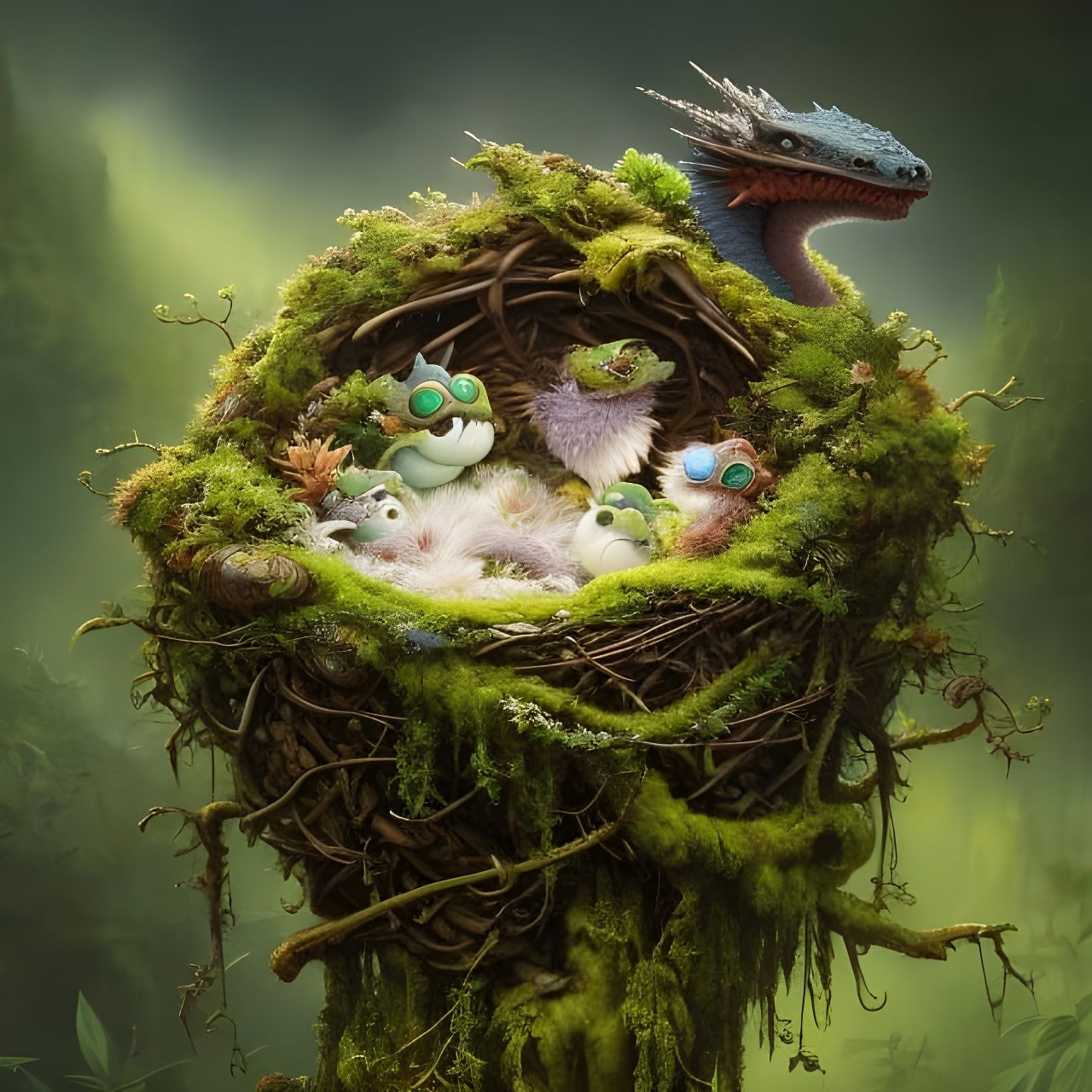 Feywild creatures - dragon's nest - AI Generated Artwork - NightCafe ...