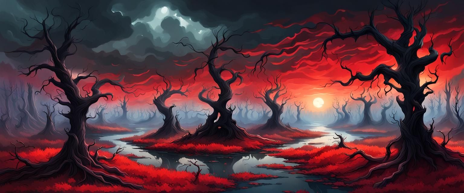 craft a vivid, haunting image inspired by corrupted ascii art ...