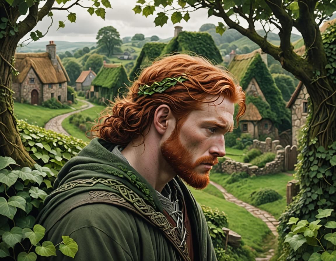 Celtic man in his village - AI Generated Artwork - NightCafe Creator