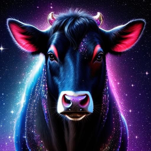 Cosmic Cow - AI Generated Artwork - NightCafe Creator