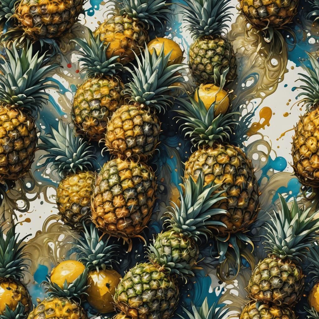 Pineapples - AI Generated Artwork - NightCafe Creator