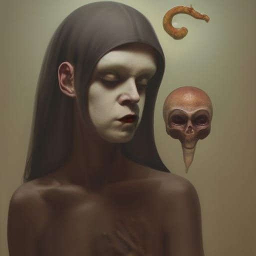 Ghost Face Nugget - AI Generated Artwork - NightCafe Creator