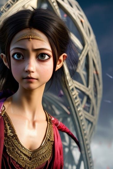 ::Afghan Girl:: Alita ::female Akuma:: Aerith portrait head and ...