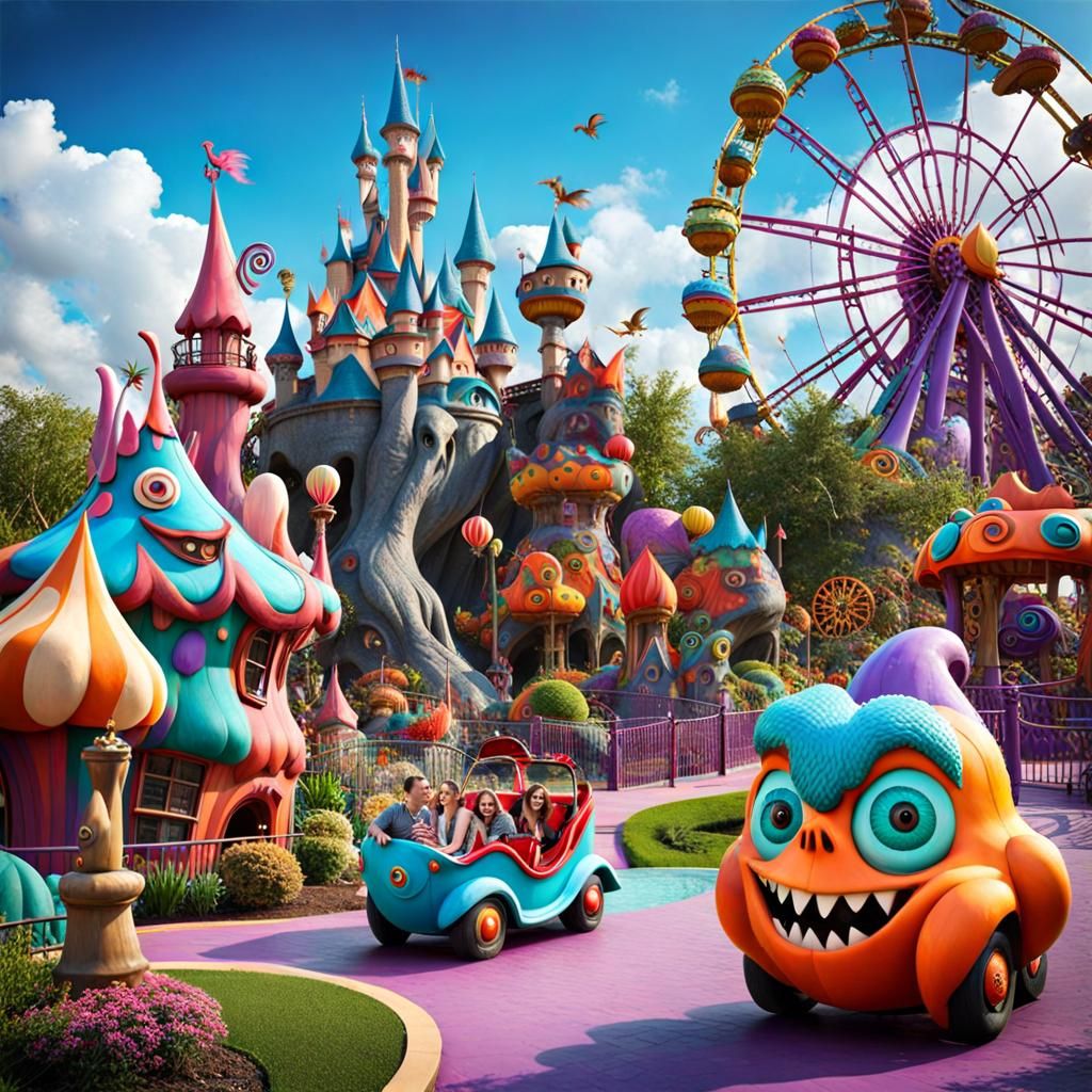 Theme Park - AI Generated Artwork - NightCafe Creator