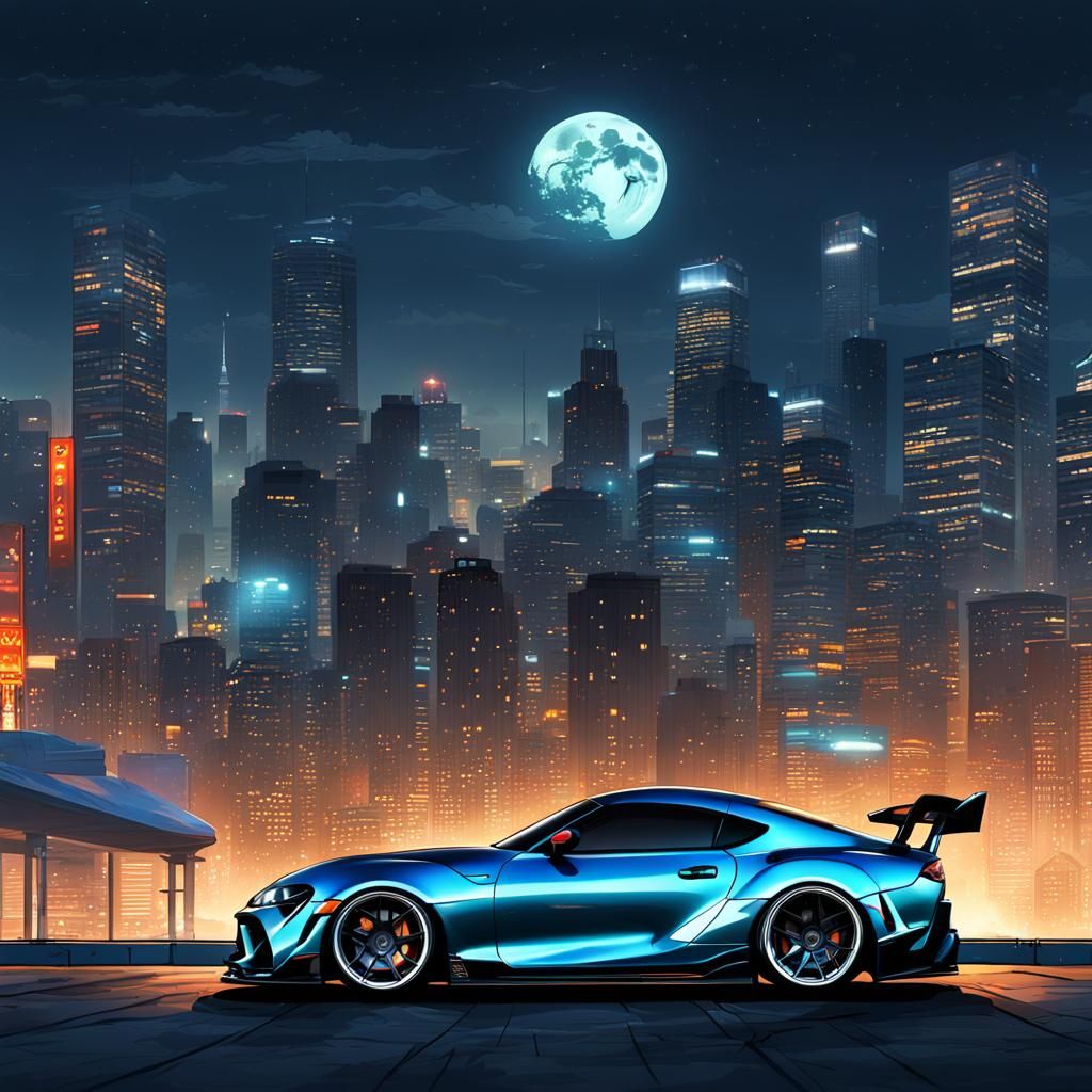 Toyota Supra Poster Design. - AI Generated Artwork - NightCafe Creator