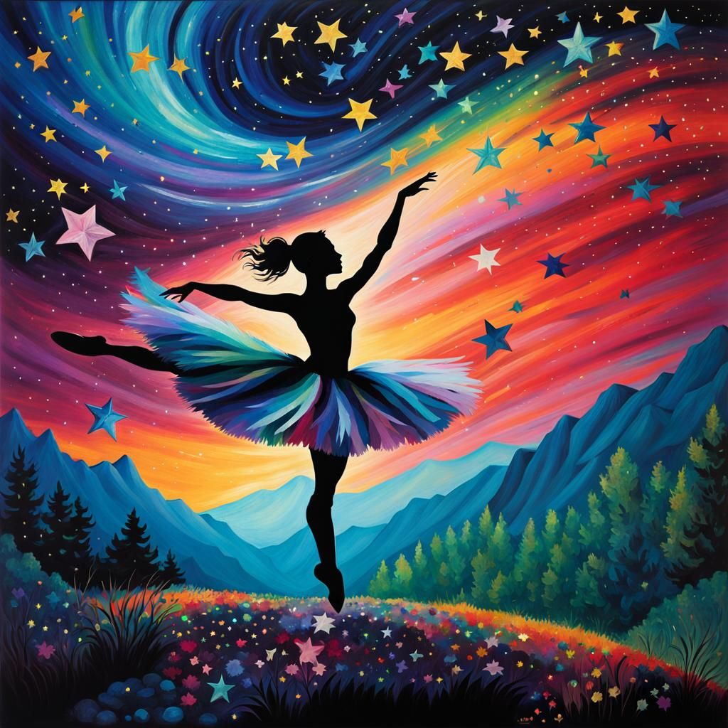Dance of the Cosmic Ballet” - AI Generated Artwork - NightCafe Creator