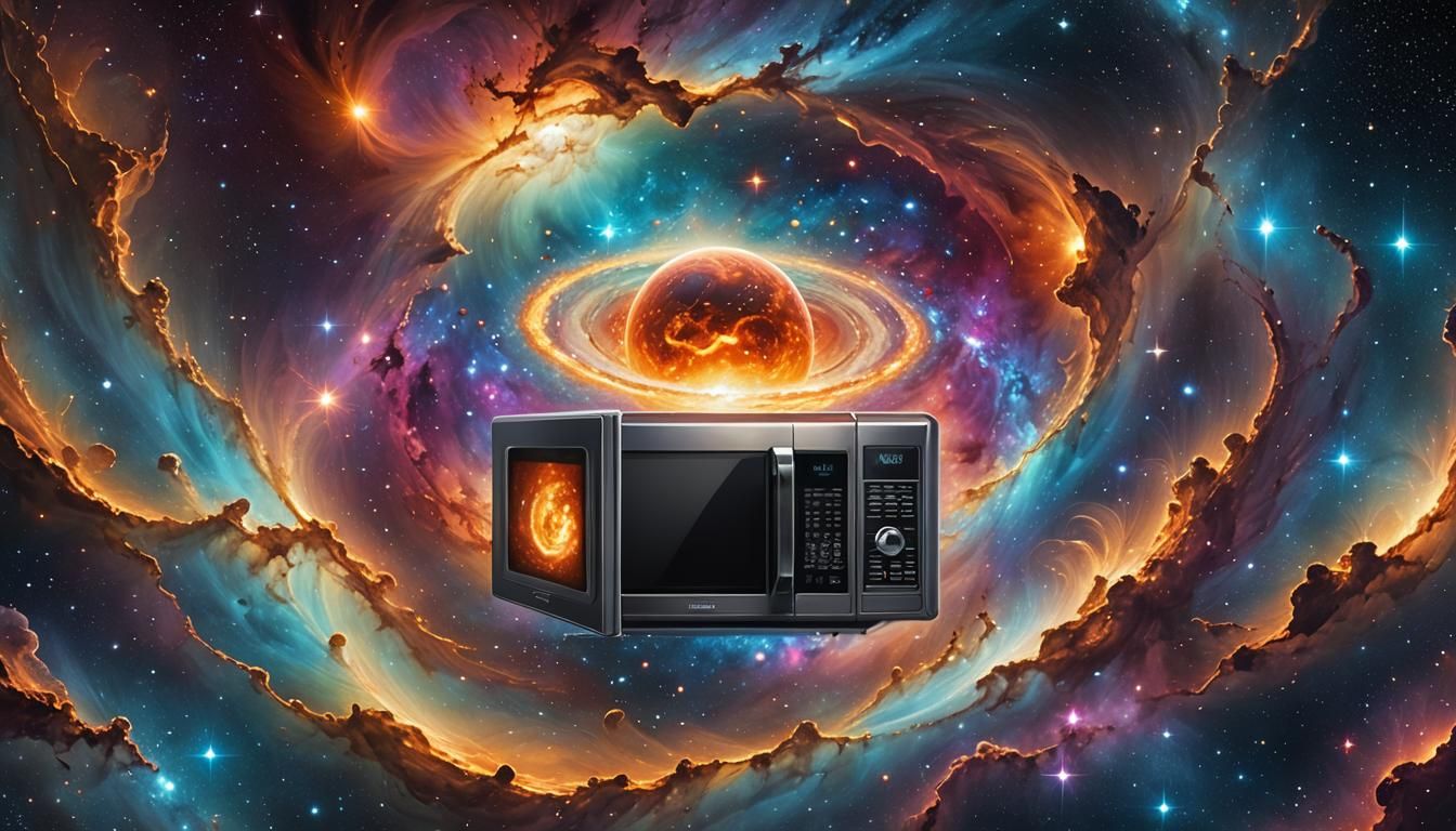 Microwave-oven in Space - AI Generated Artwork - NightCafe Creator