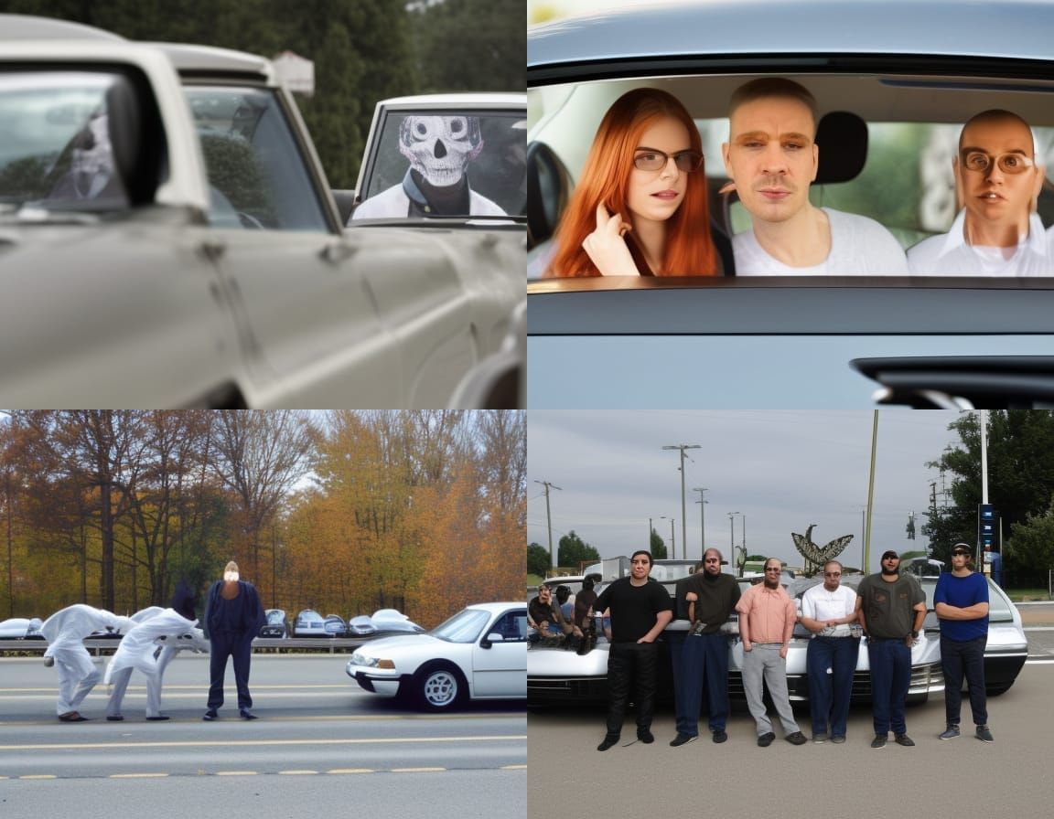 Ghost drivers in disguise - AI Generated Artwork - NightCafe Creator