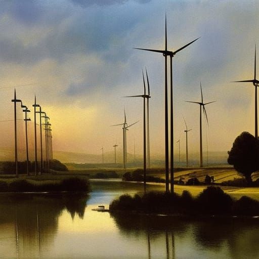 Windfarm - AI Generated Artwork - NightCafe Creator