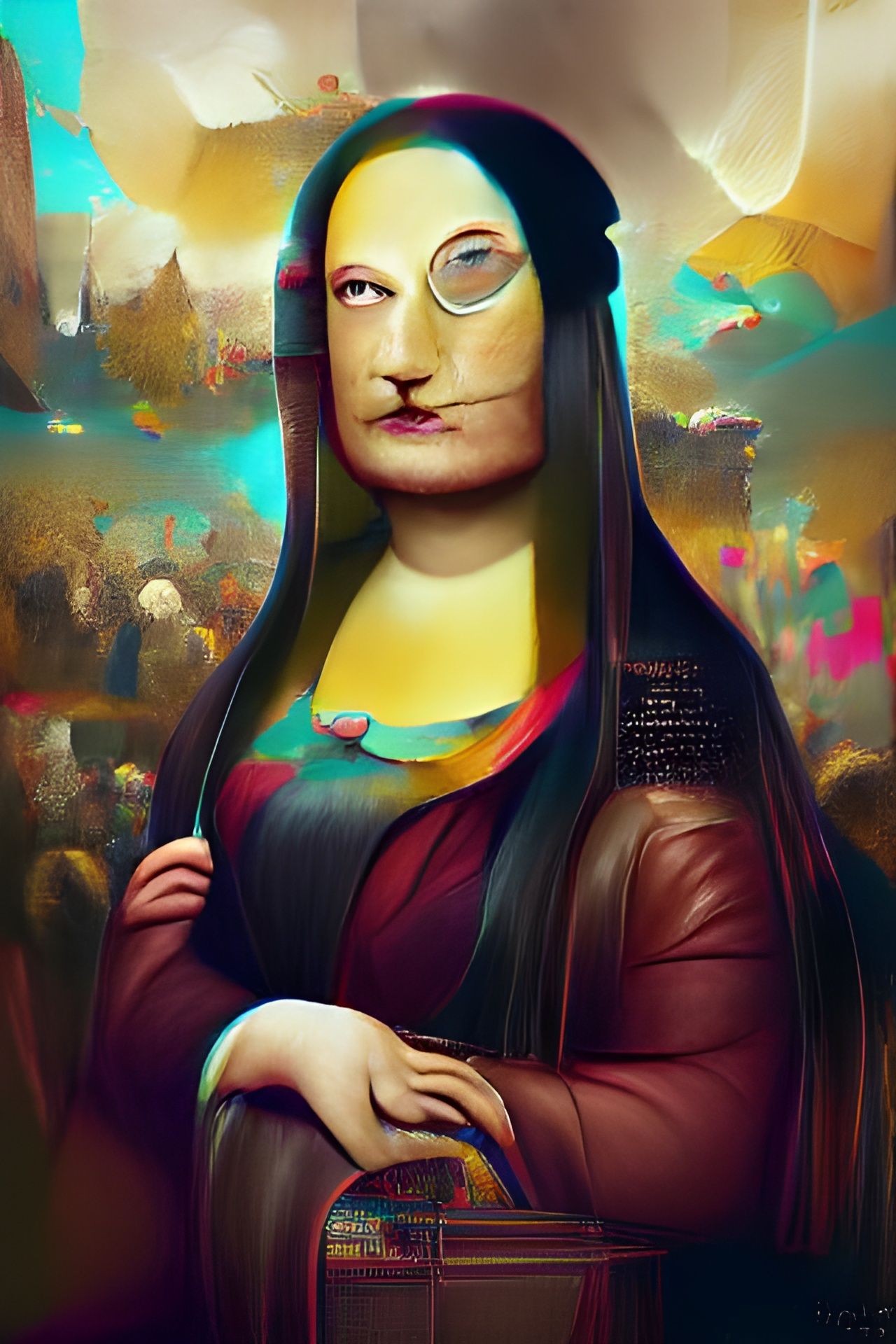 Mona Lisa by Bijou Karman - AI Generated Artwork - NightCafe Creator