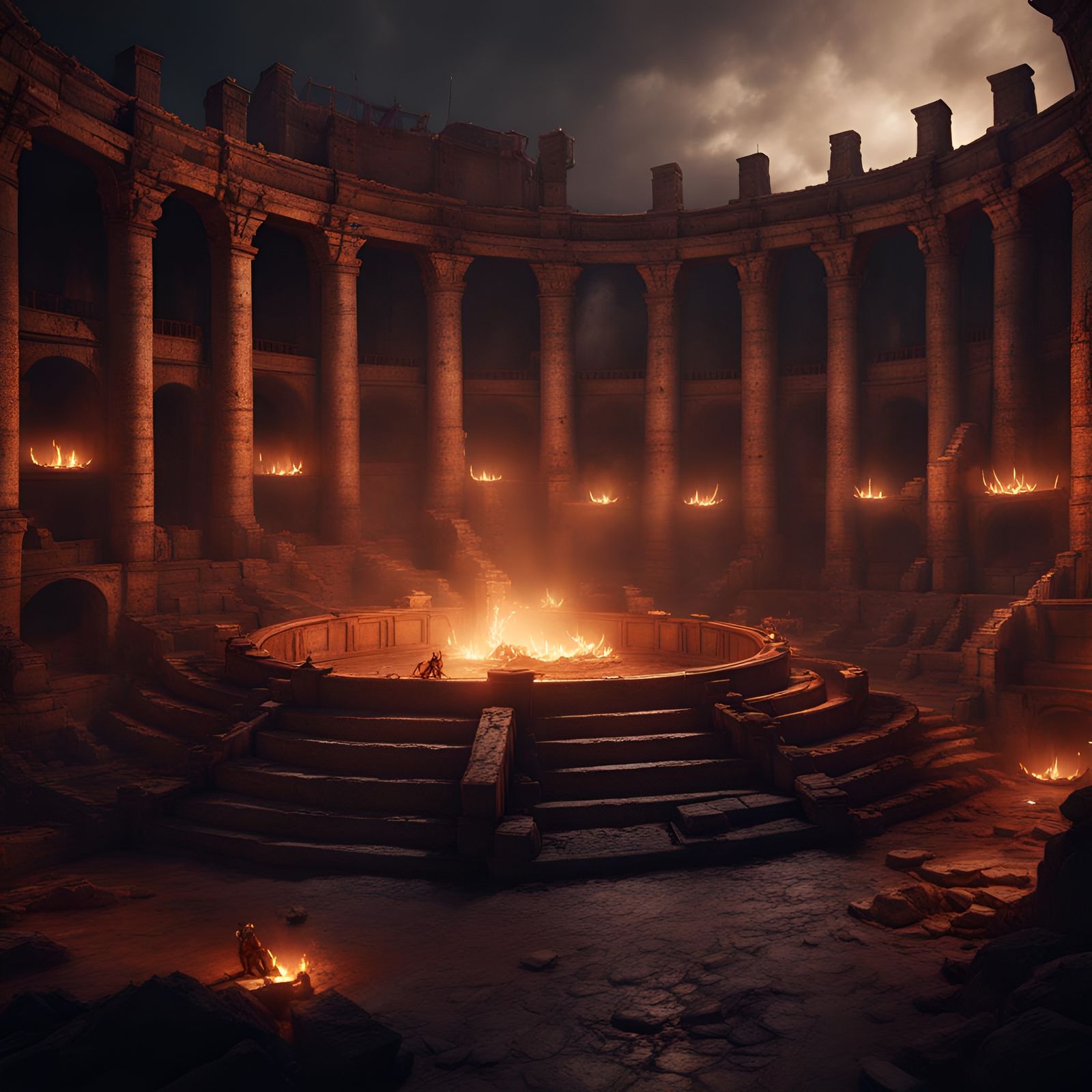 Roman Gladiator Pit - AI Generated Artwork - NightCafe Creator