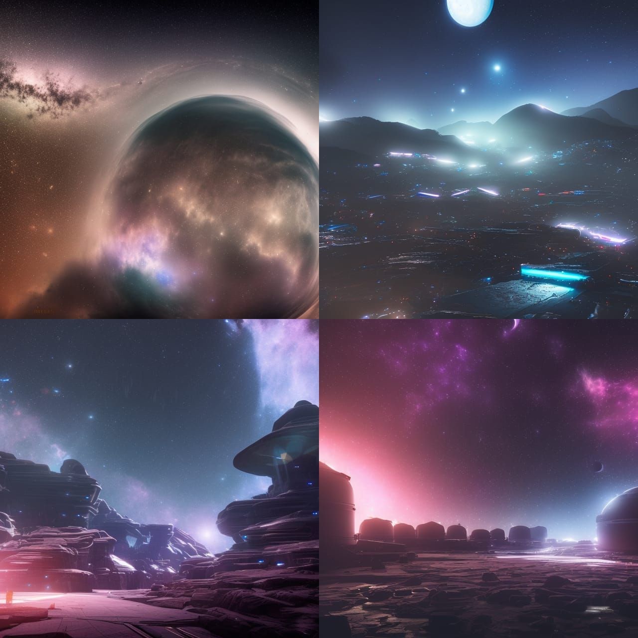 beautiful starscapes station - AI Generated Artwork - NightCafe Creator