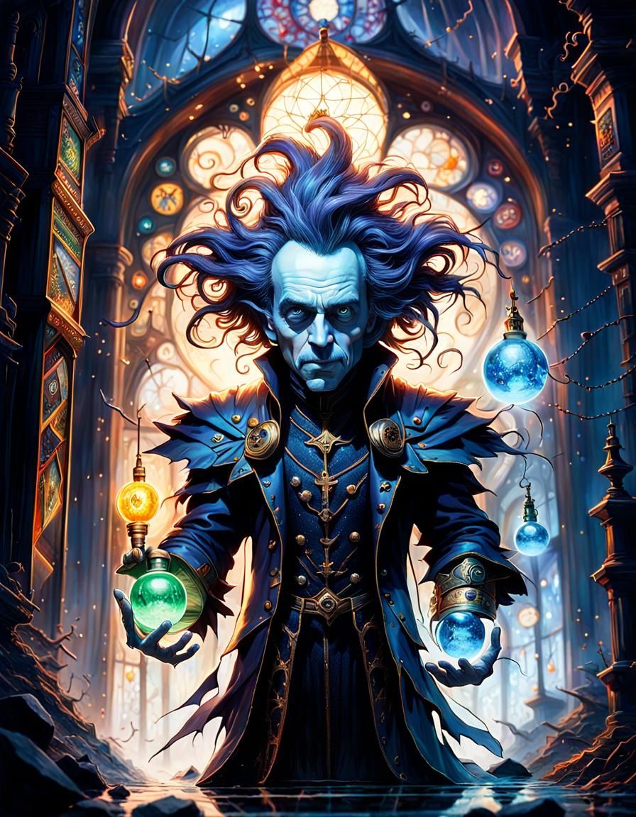 The Blue Warlock - AI Generated Artwork - NightCafe Creator