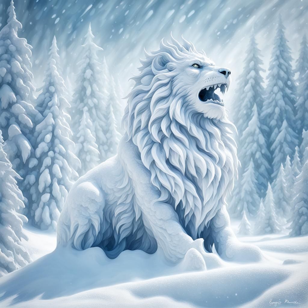Snow beast - AI Generated Artwork - NightCafe Creator