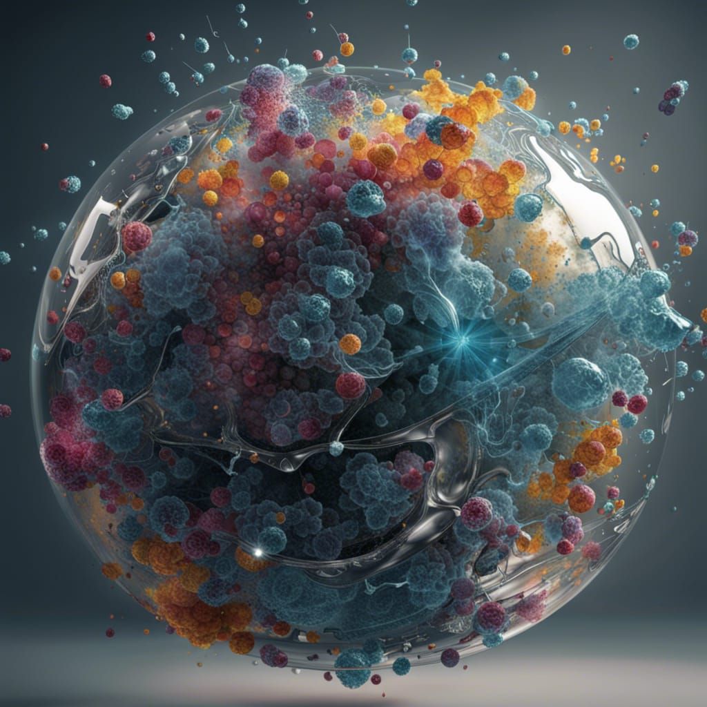 Exploding Glass Spheres - AI Generated Artwork - NightCafe Creator