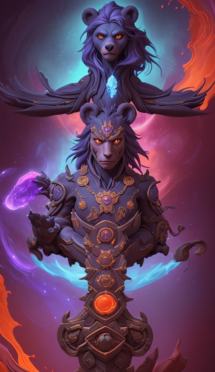 cosmic bear mage - AI Generated Artwork - NightCafe Creator