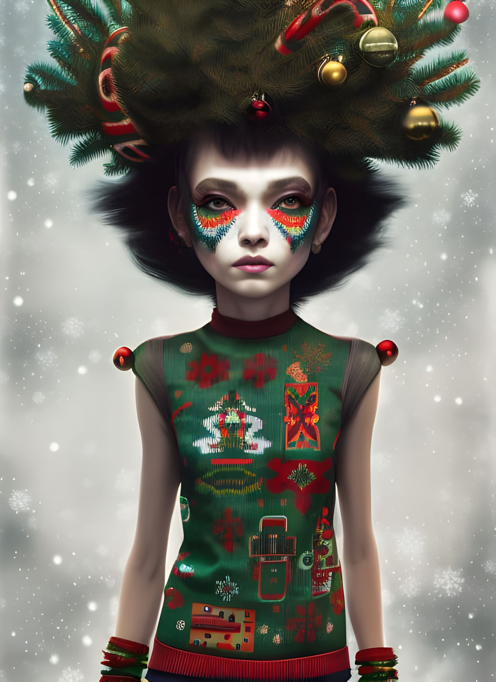 Christmas Tree Punk - AI Generated Artwork - NightCafe Creator