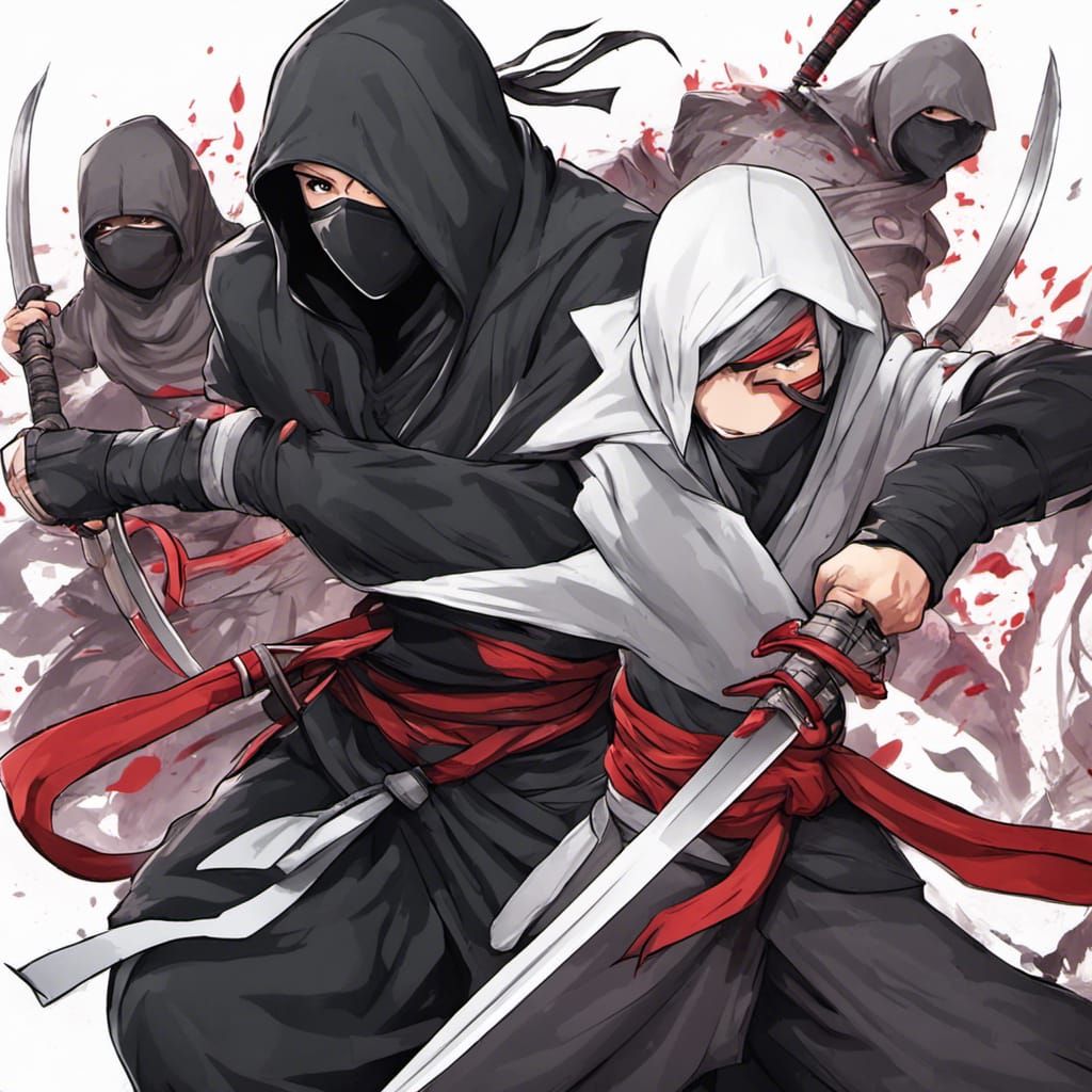 Assassin's fight to the death with ninja master - AI Generated Artwork ...
