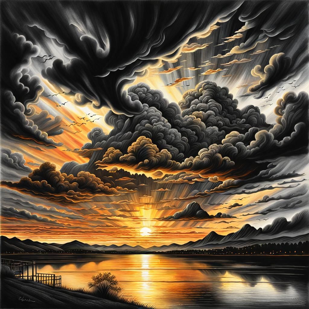 Captivating Sunset - AI Generated Artwork - NightCafe Creator