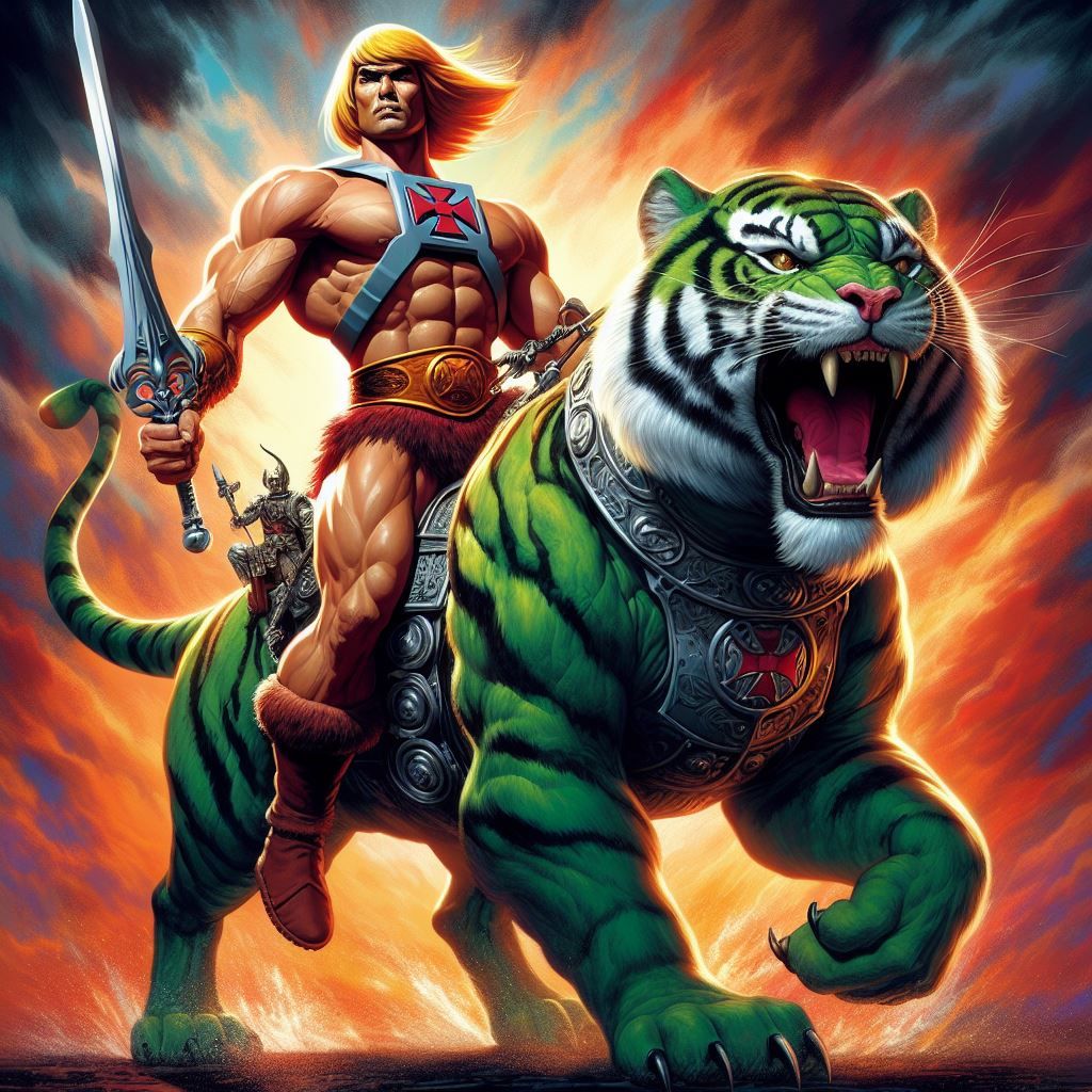 He-Man and Battle Cat - AI Generated Artwork - NightCafe Creator