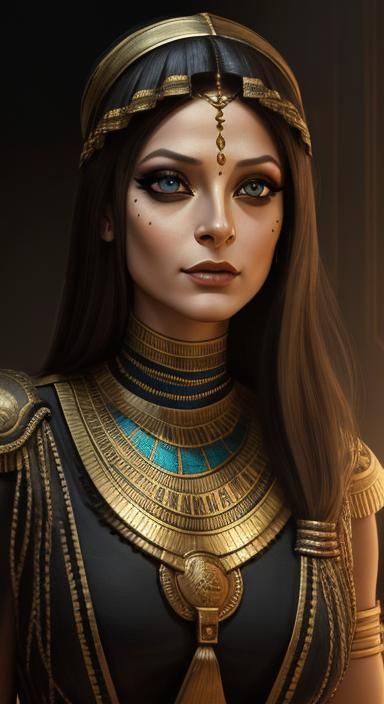 Young Jodie Foster. Egyptian servant. (full makeup:1.4) - AI Generated ...