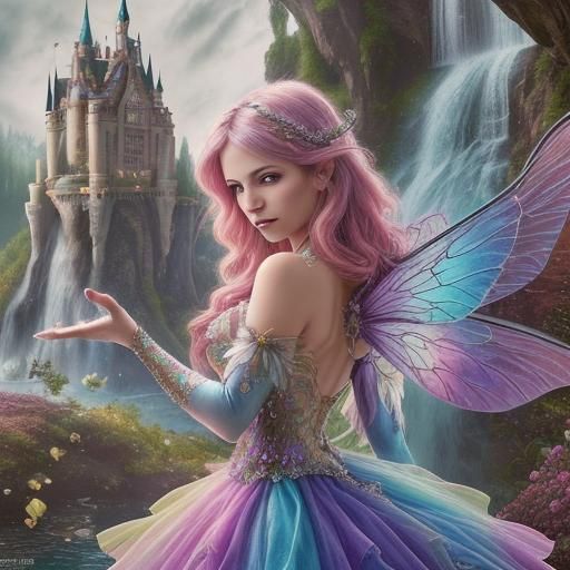 Amazingly Stunningly Beautiful colorful fancy fantasy fairy with ...