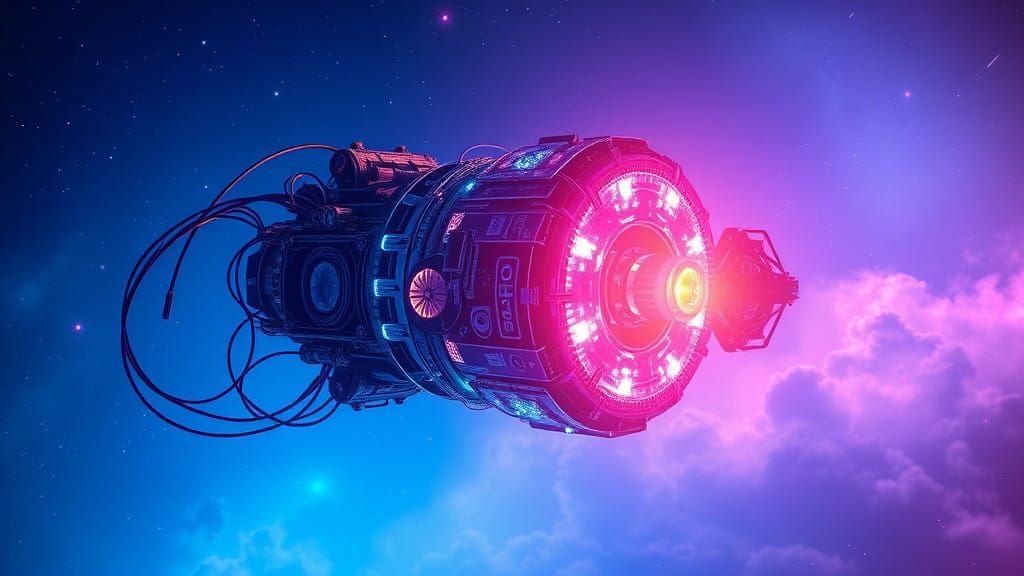 Starlink - Stunning Starlink Satellite in Vibrant Cosmic Rea...