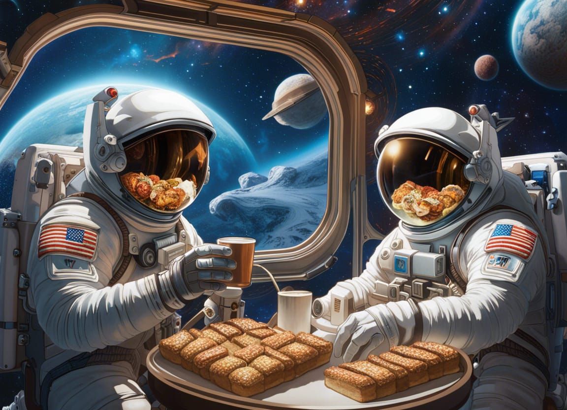 Coffee shop in space 1 - AI Generated Artwork - NightCafe Creator