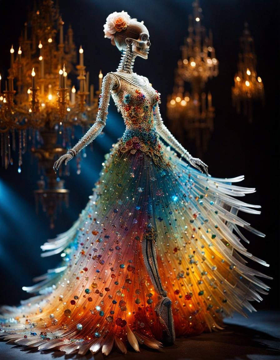 Dress made of crystals - AI Generated Artwork - NightCafe Creator
