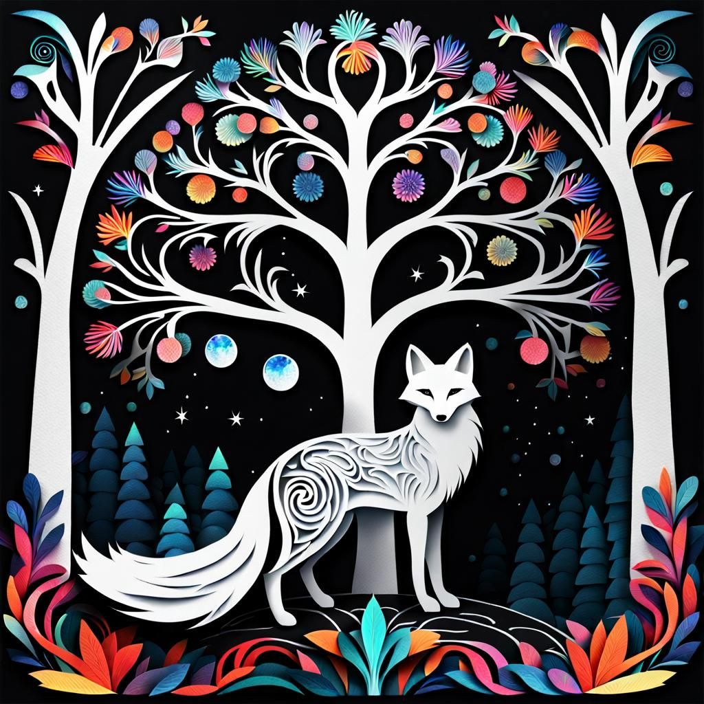 white fox - AI Generated Artwork - NightCafe Creator