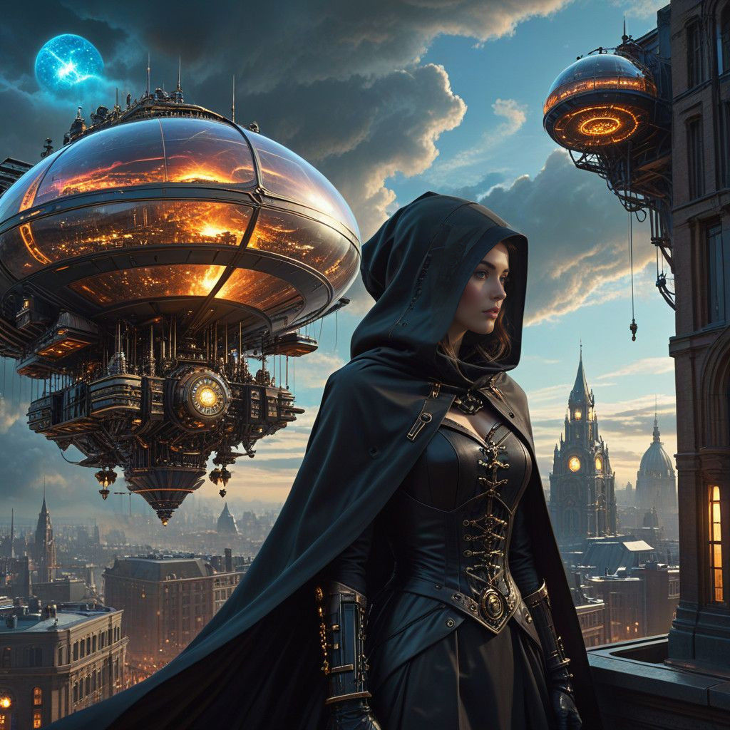 Technomagic world - Ethereal Victorian Metropolis in Cosmic ...