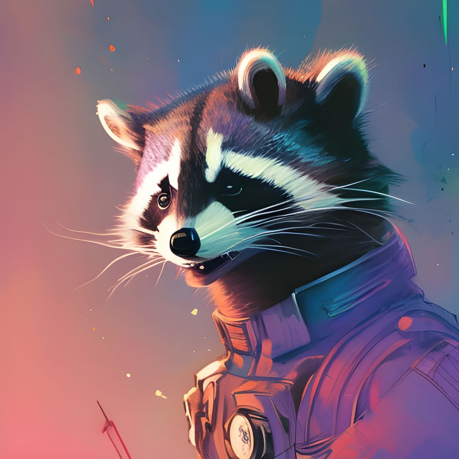 Rocket the Racoon - AI Generated Artwork - NightCafe Creator