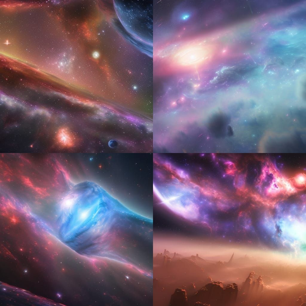 realistic universe hubble canvas - AI Generated Artwork - NightCafe Creator