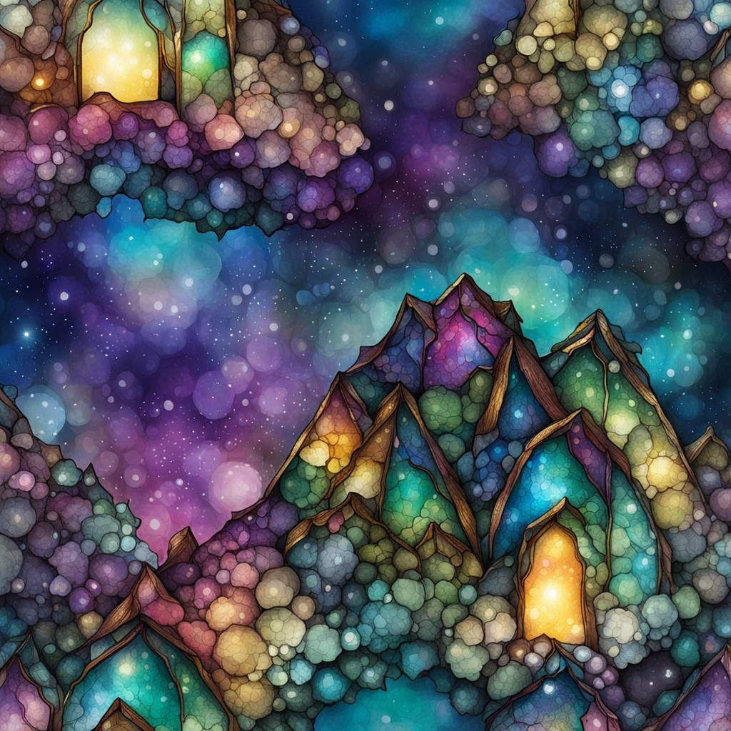 detailed WHIMSICAL (bismuth-JESTER:3) crescent FAIRY-LIGHTS// COLOUR ...