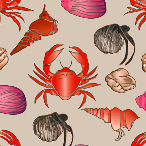 Crustacean and shells patterns - AI Generated Artwork - NightCafe Creator