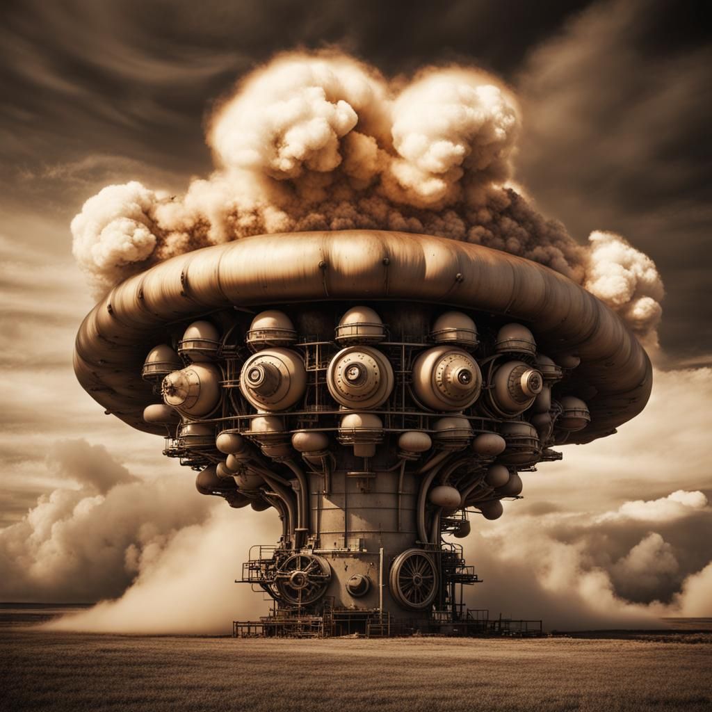 Steampunk Atomic Cloud - AI Generated Artwork - NightCafe Creator