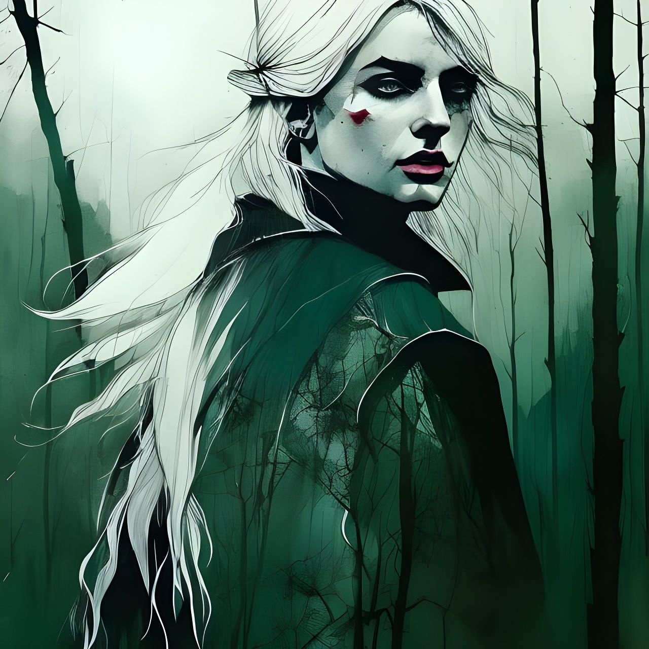 Through the Trees, She Wanders - AI Generated Artwork - NightCafe Creator