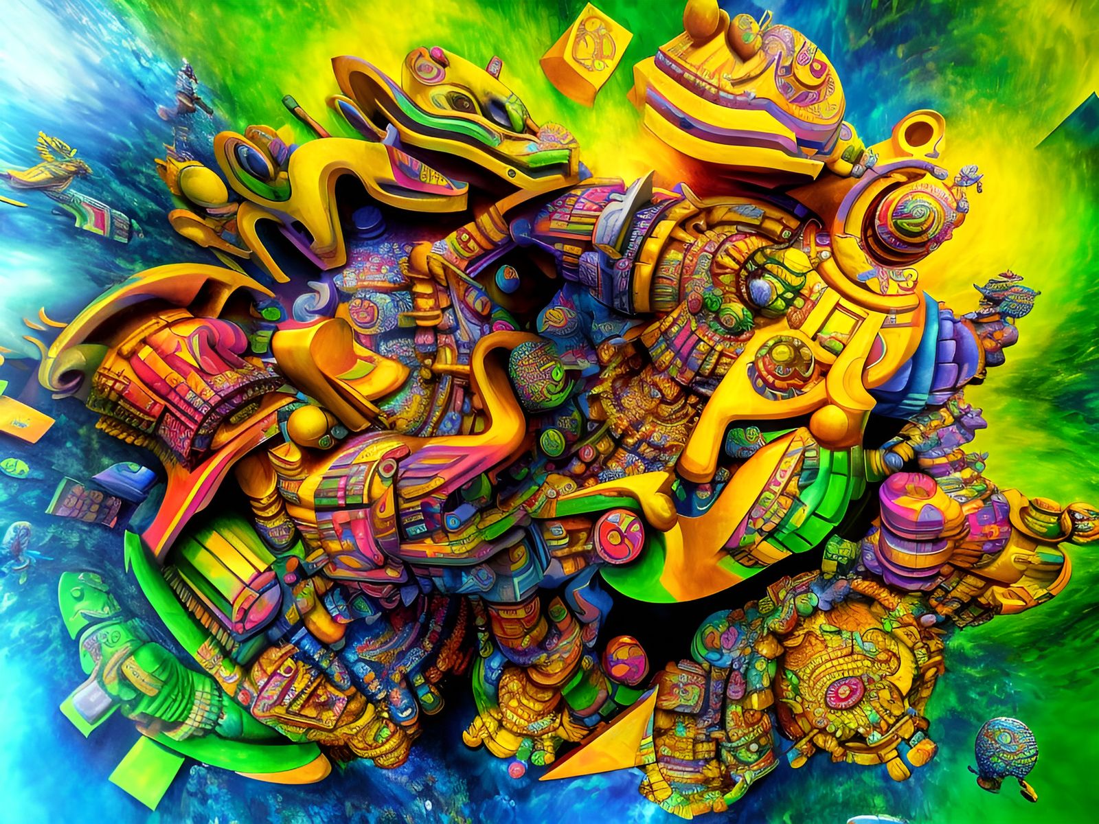 Abstract maximalist psy-art 22apr23 - AI Generated Artwork - NightCafe ...