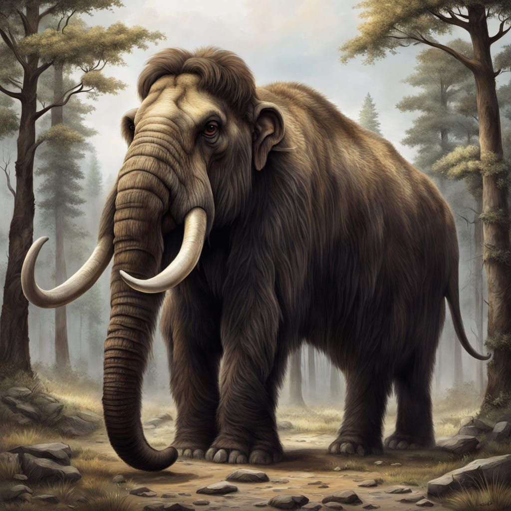 The woolly mammoth (Mammuthus primigenius) is an extinct species of ...
