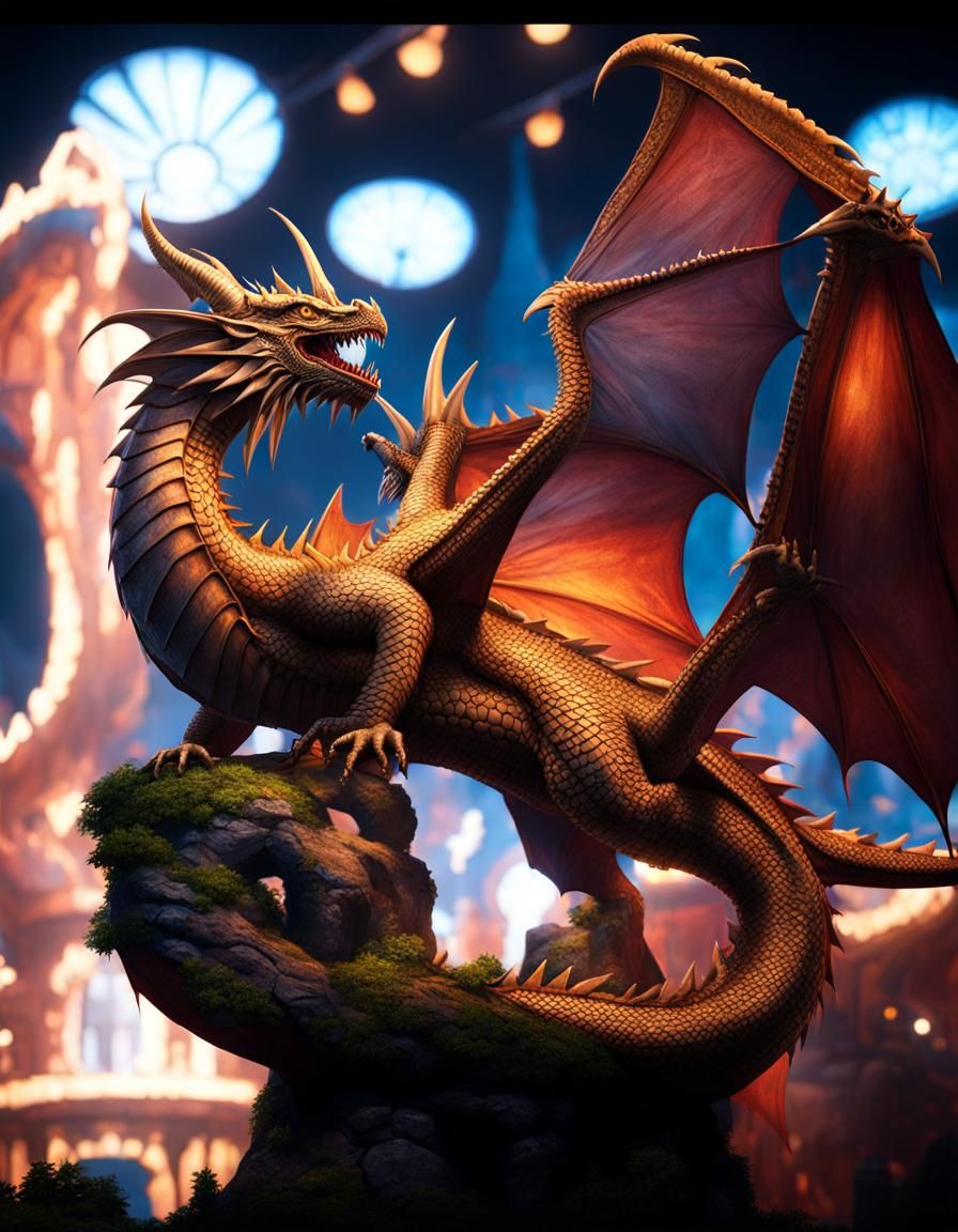 Rock Dragon - AI Generated Artwork - NightCafe Creator