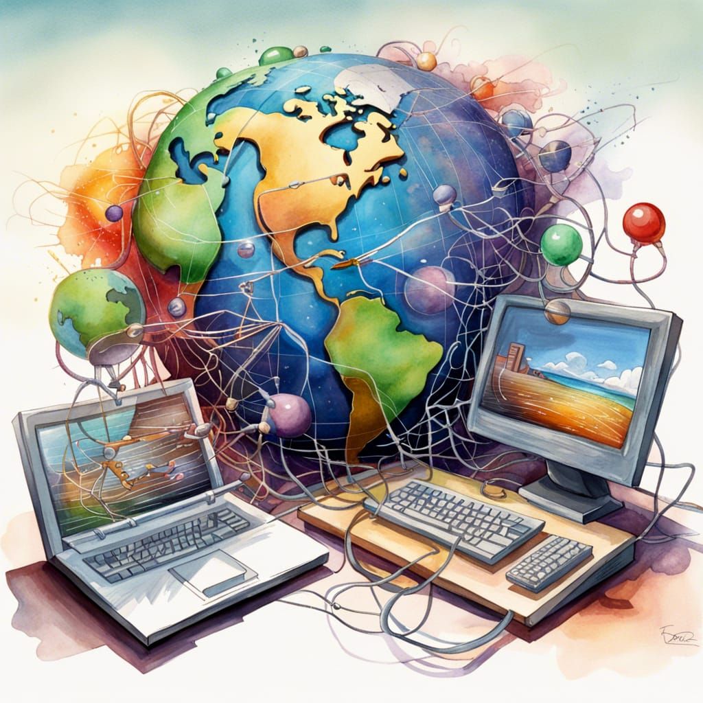 world wide web creation 1989 - AI Generated Artwork - NightCafe Creator