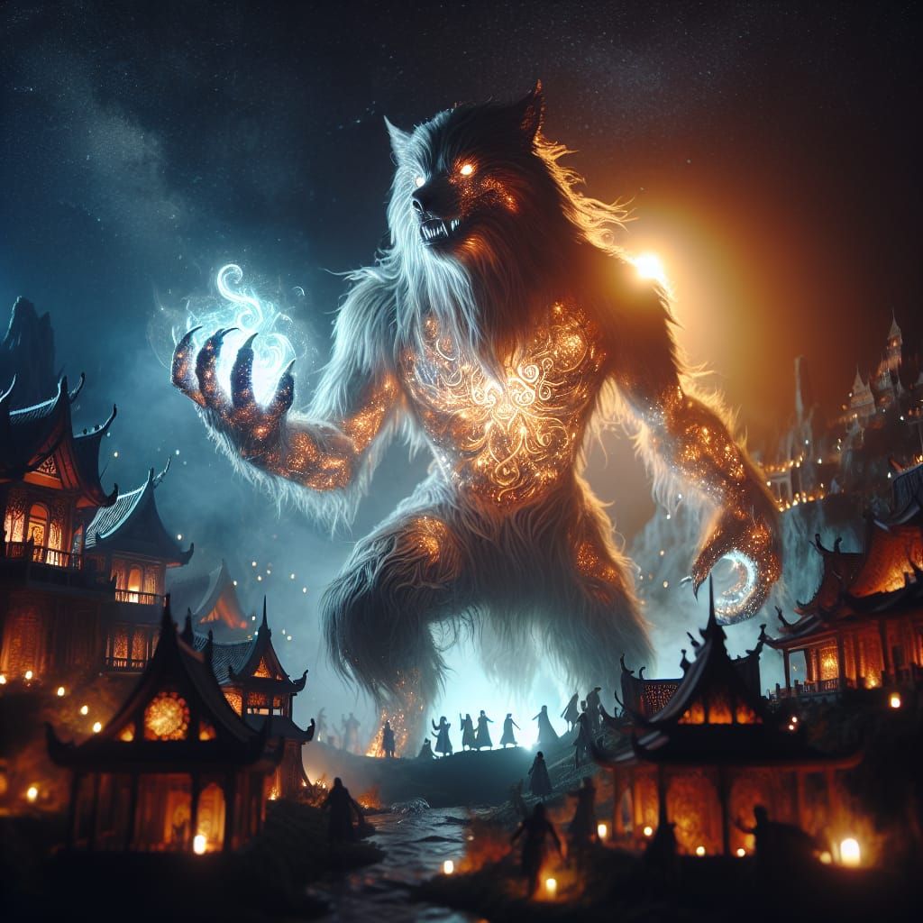 Wolf god - AI Generated Artwork - NightCafe Creator